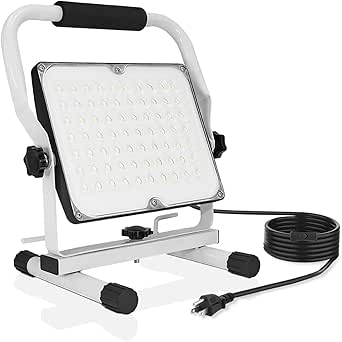Paideste 60W LED Work Light, 6000LM Work Light with Stand, Super Bright ...
