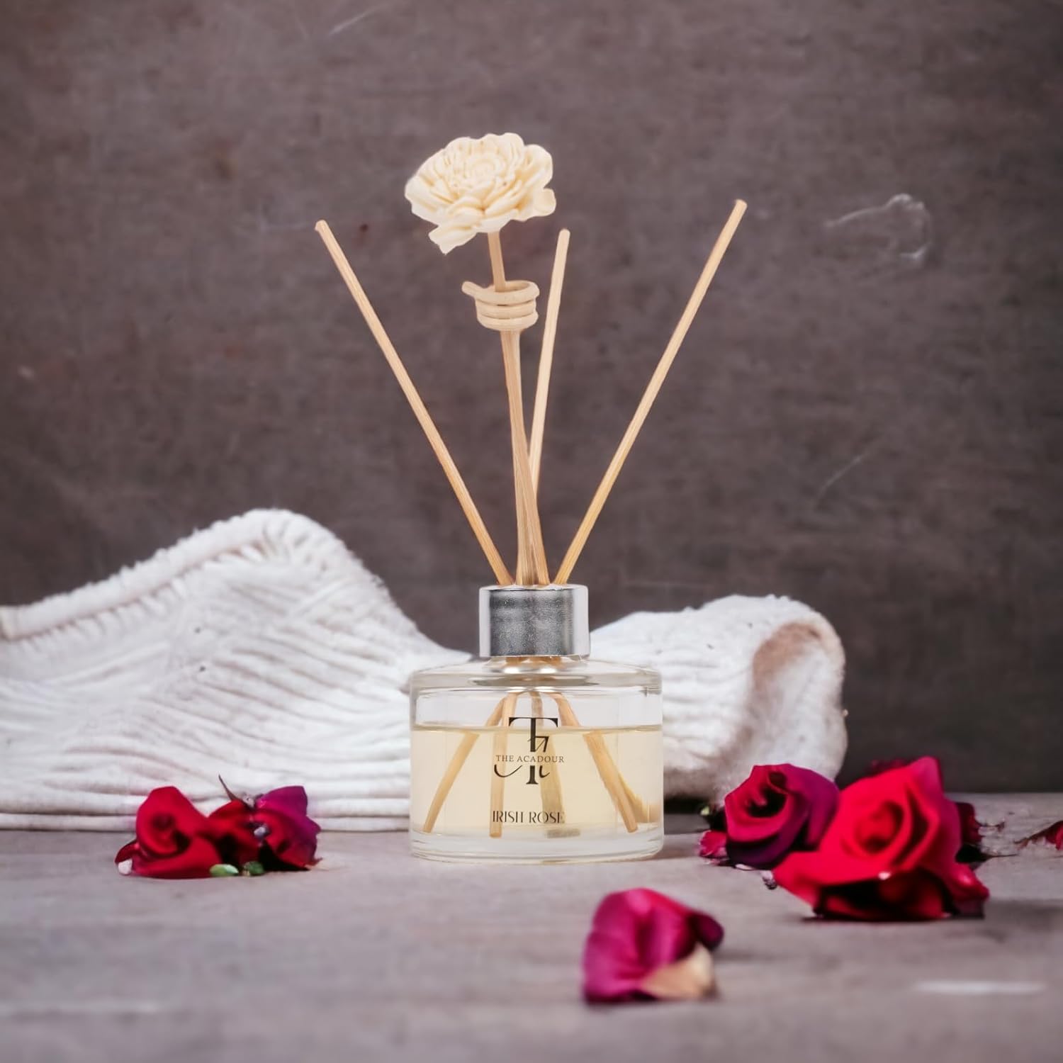 THE ACADOUR Irish Rose Luxury Reed Diffuser 100 ml | Smoke Free Long Lasting Fragrance for ...