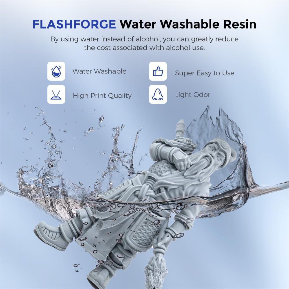 Snapklik.com : FLASHFORGE Water Washable Resin, 3D Printer Resin