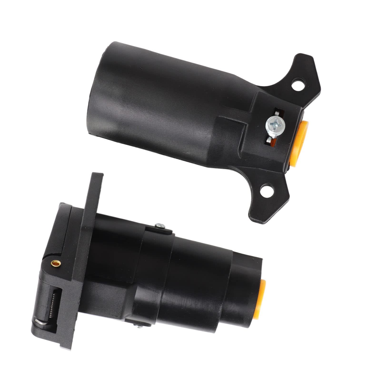 7 Way Trailer Plug Male and Female,7 Pin Round Trailer Plug Adaptor ...