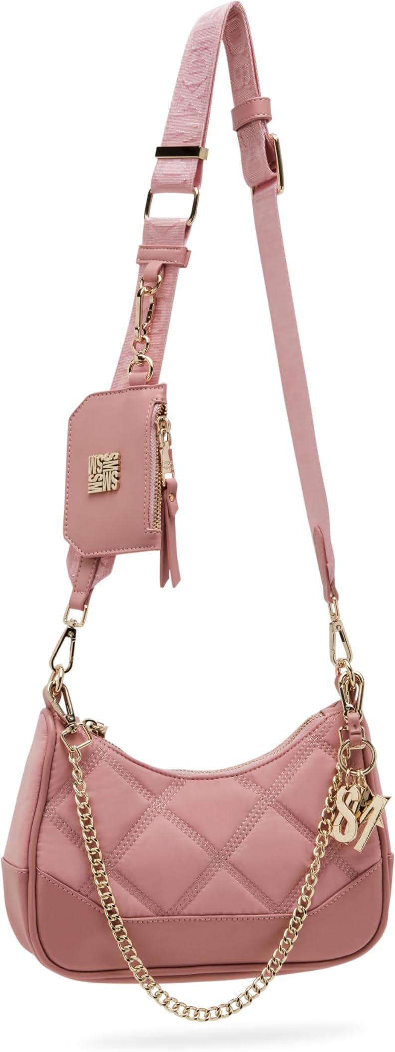 Steve Madden Bvital-n Pieza y acolchado Crossbody, Rosa, Rosado ...