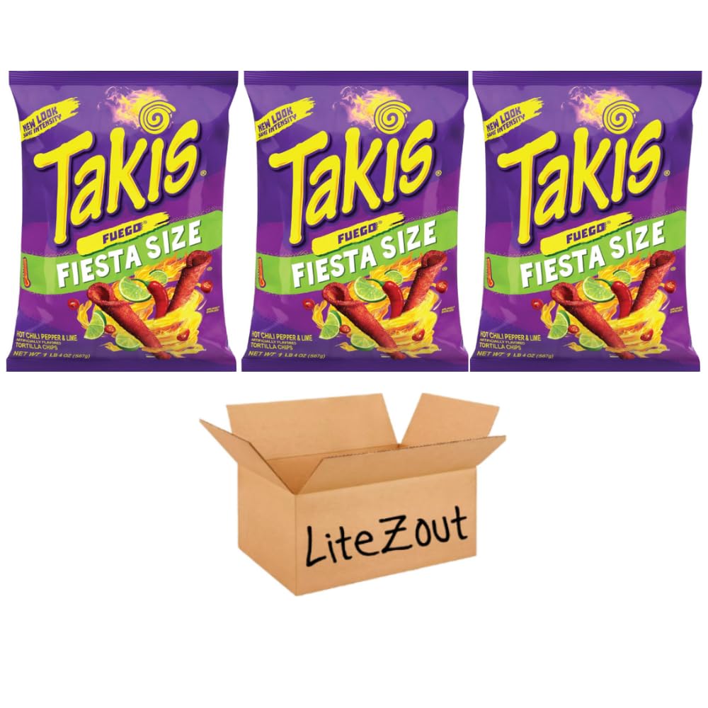 Buy Takis Fuego 17oz Fiesta Size Bag, Hot Chili Pepper & Lime Flavored ...