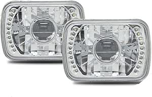 Amazon.com: YLT AUTO Front 7-inch 7x6 Square Lens Halogen Crystal ...