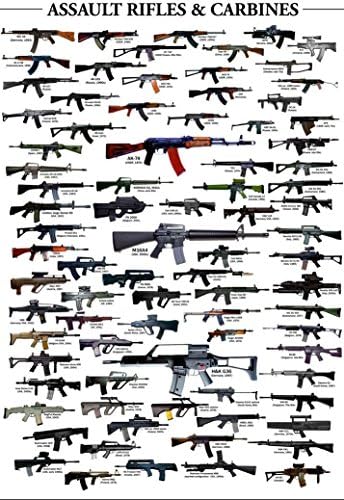 Amazon.com: NewBrightBase Guns-Military Rifles Charts Fabric Cloth ...
