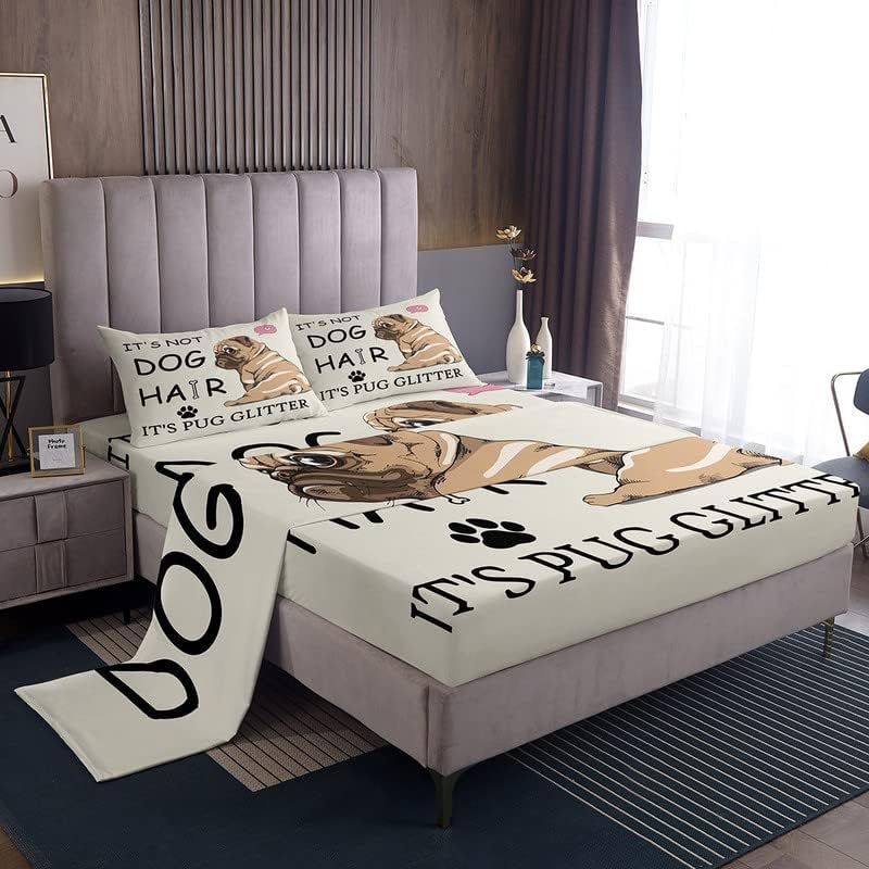 Amazon.com: Dog Bed Sheets Set Cute Bulldog Sheet Set for Kids Boys ...