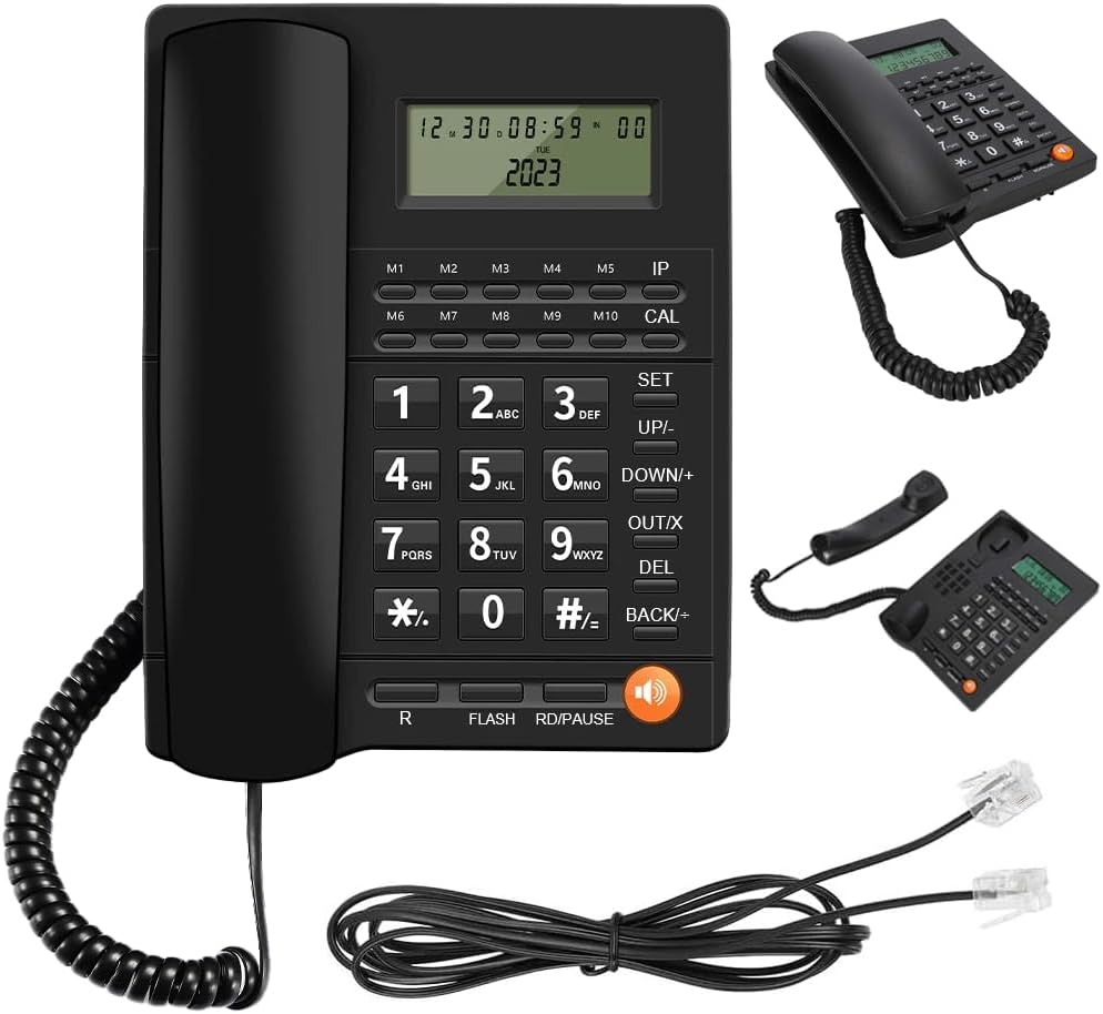 Select Sound | Teléfono Alámbrico con Numeros Grandes e identificador ...