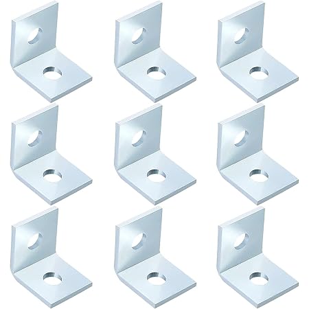 Amazon.com: 10 Pack 2 Hole L Shaped 90 Degree Angle Connector Bracket ...