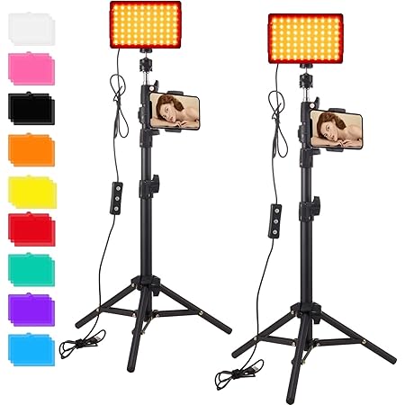 Amazon.com : Unicucp 2 Pack LED Video Light, Photography Lighting Kit ...