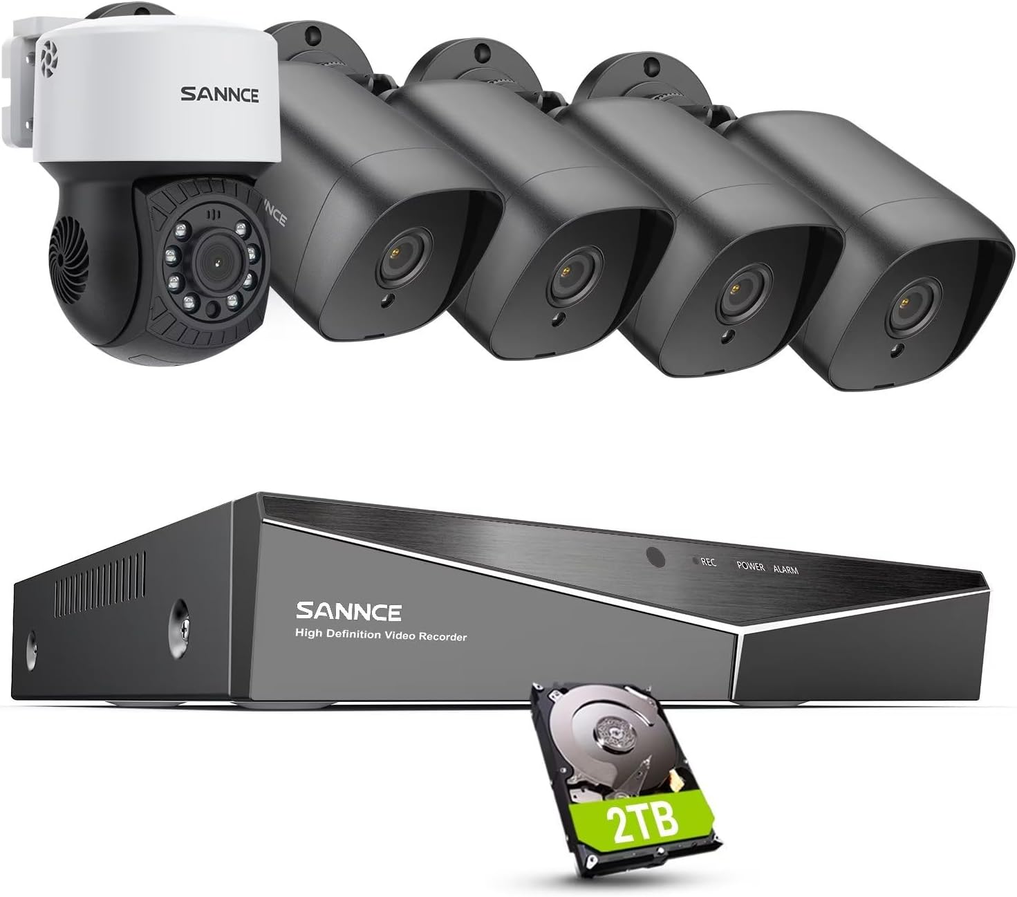 Amazon.com : SANNCE 8 Channel Security CCTV Camera System 1080P, 2MP ...