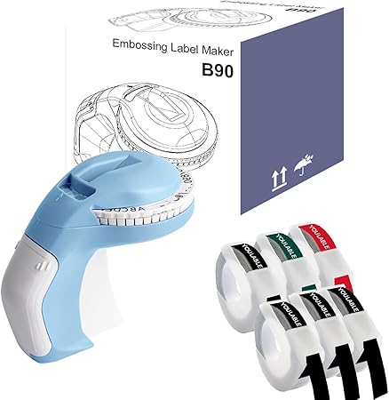 Amazon.com : YOULABLE Embossing Label Maker with 6 Tapes, 3D Embosser ...