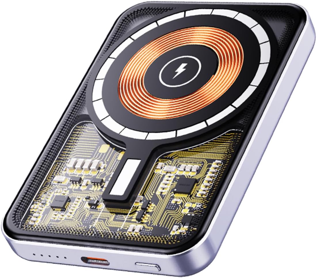Amazon.com: T-TAIMING Magnetic Wireless Charging Power Bank,15W Ultra ...