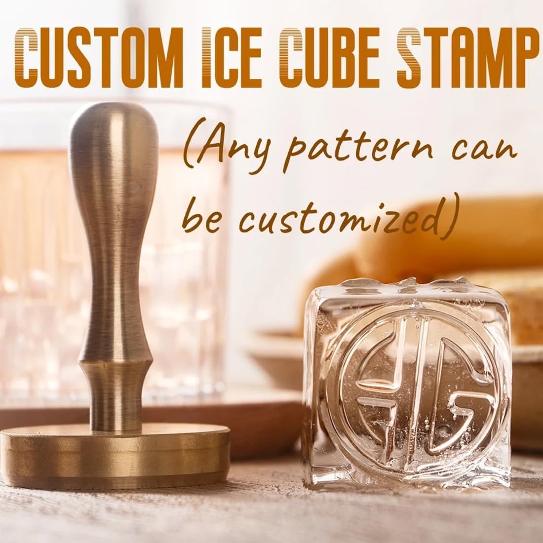 Amazon.com: Custom Initials Ice Stamps, Ice Cube Stamp, 12mm Thick ...
