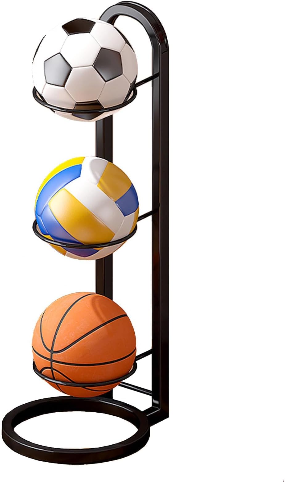 4-Tier Vertical Ball Storage Rack Ball Storage Rack Removable Vertical ...