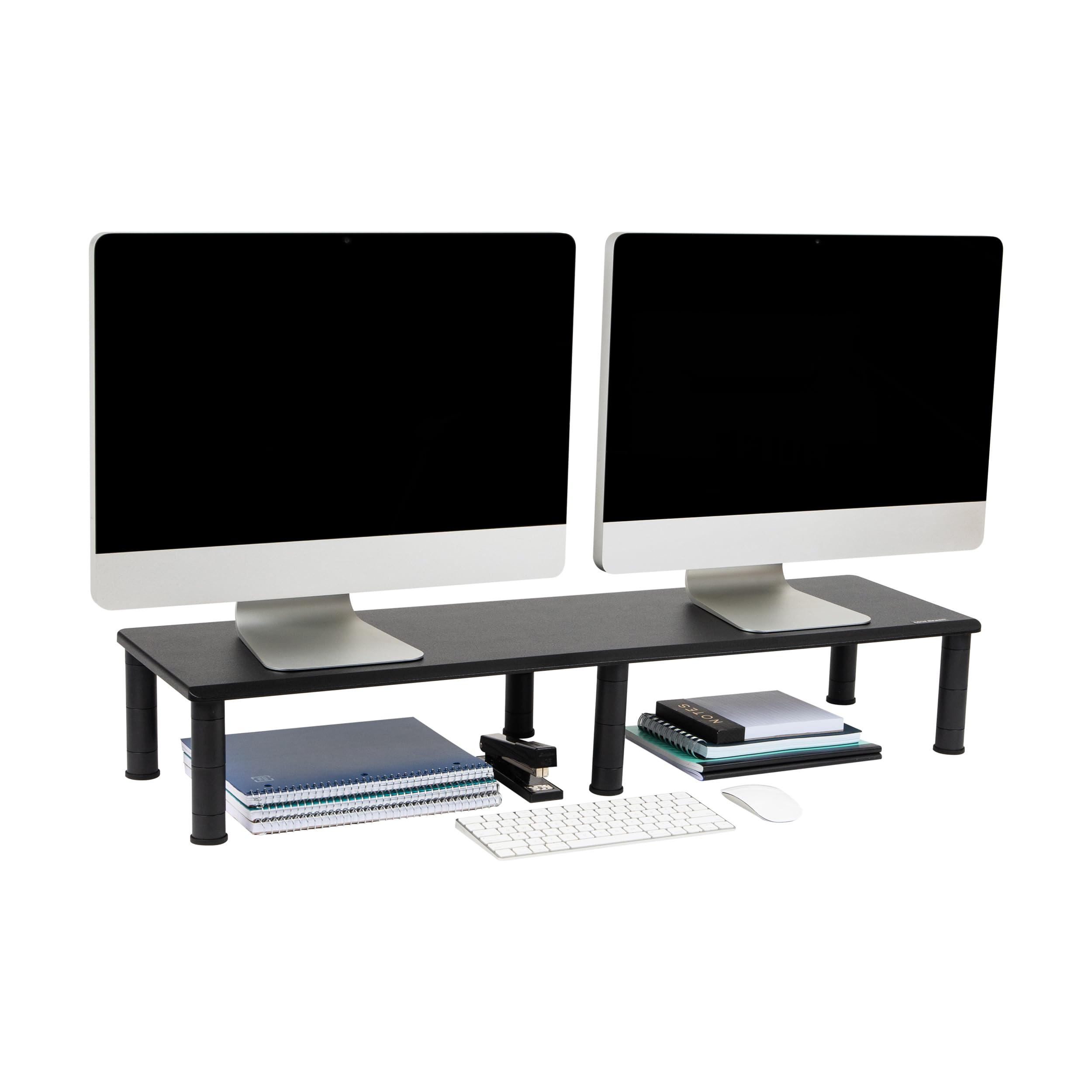 Snapklik.com : Dual Monitor Stand, Height Adjustable, Desktop Organizer ...