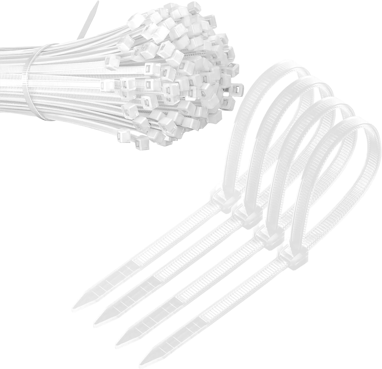 200 Pcs Black Cable Ties, Nylon Zip Ties, 200mm x 3.6mm Plastic Tie ...