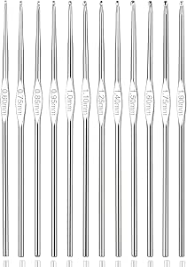 Amazon.com: Small Size Crochet Hook Stainless Steel Crochet Needles ...