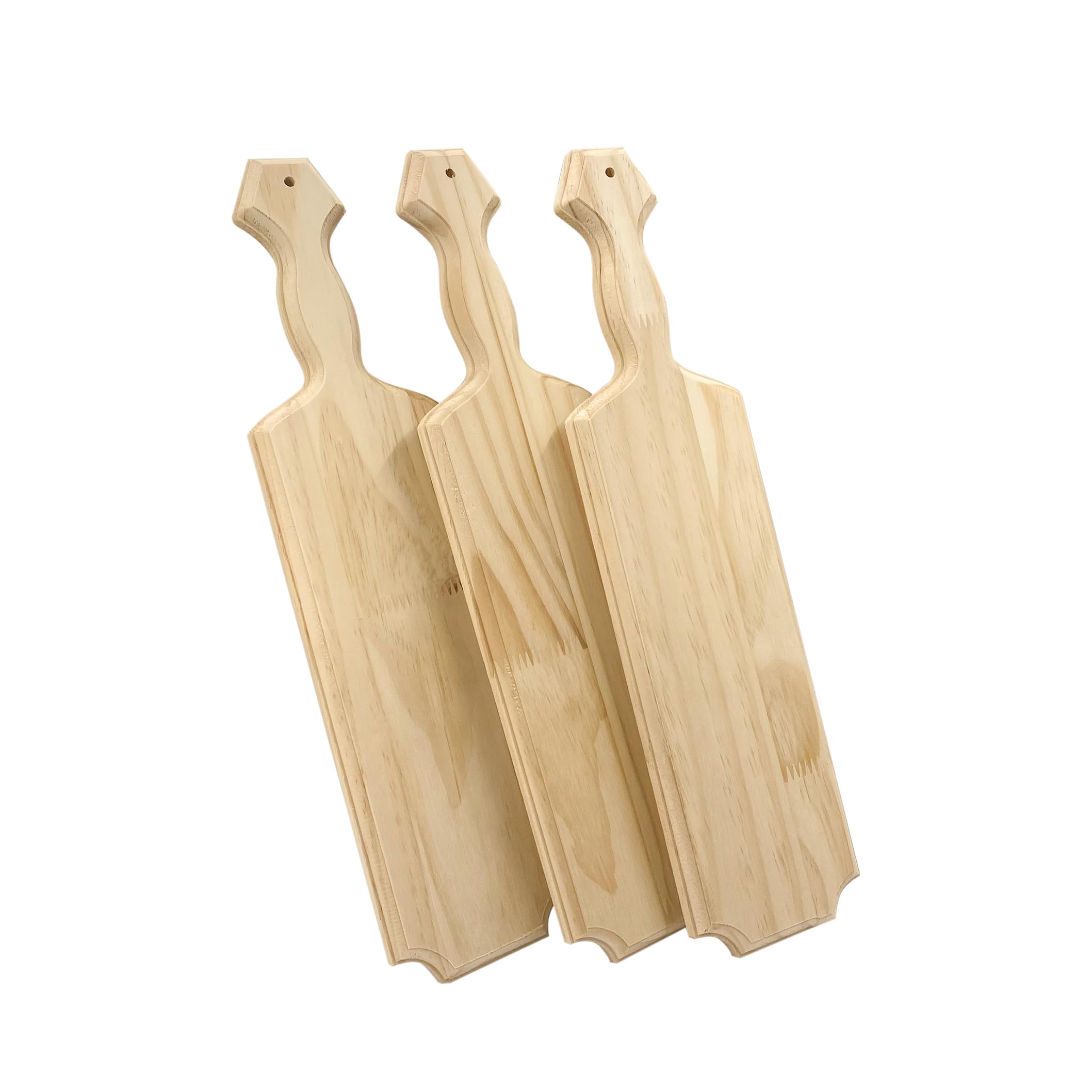 Amazon.com: 18 Inch 3-Pack Unfinished Wood Paddles Wooden Greek Paddles ...