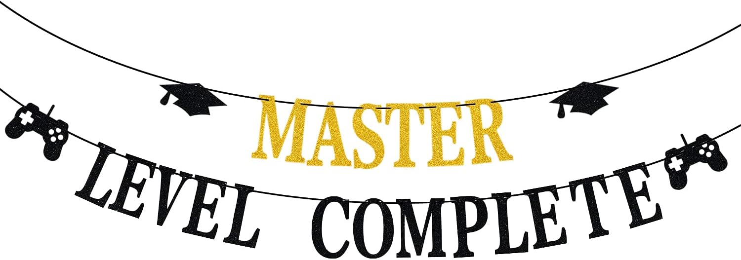 Amazon.com: Master Level Complete Banner, Congrats Master Banner, Video ...
