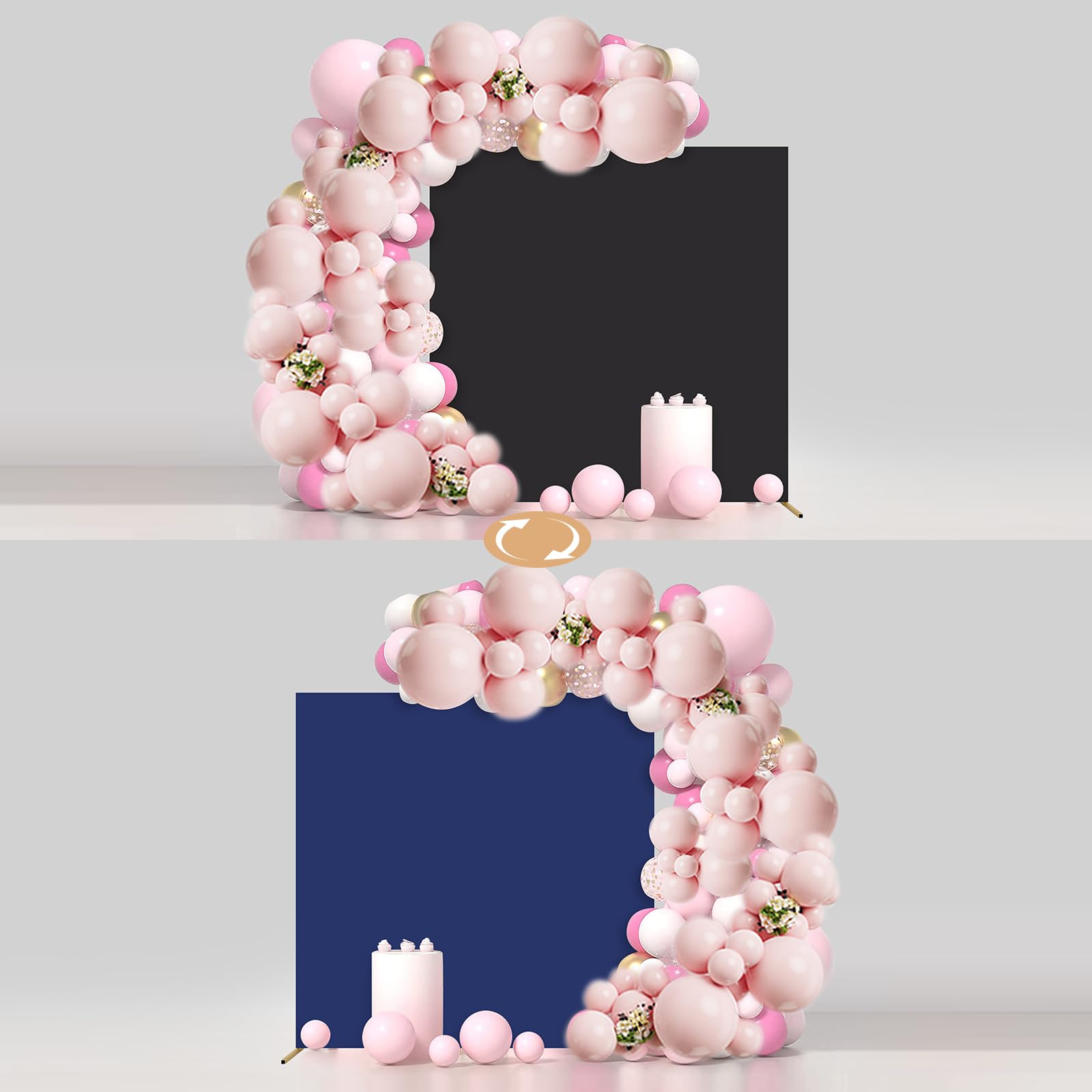 Amazon.com : Square Backdrop Cover,6.6x4 FT Double Color Square ...