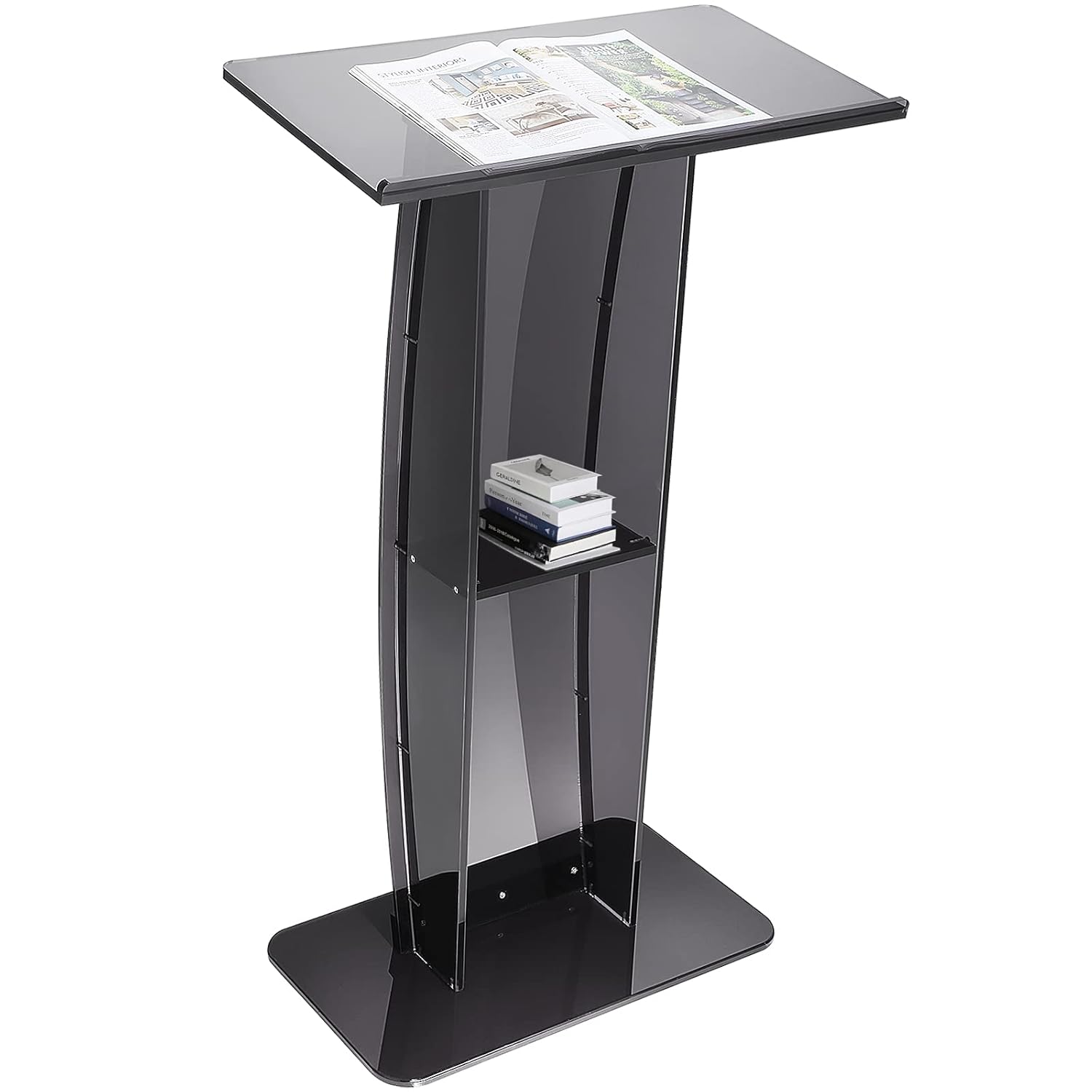Amazon.com: VEVOR Acrylic Podium, 47" Acrylic Podium Stand with Wide ...