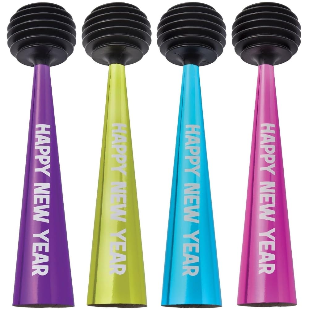 Amazon.com: Assorted Colors Starlight Paper Squeeze Horns (Pack of 4 ...