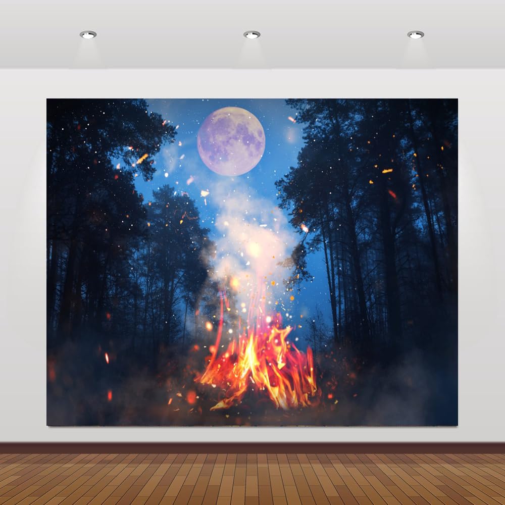 Fire At Night Moon
