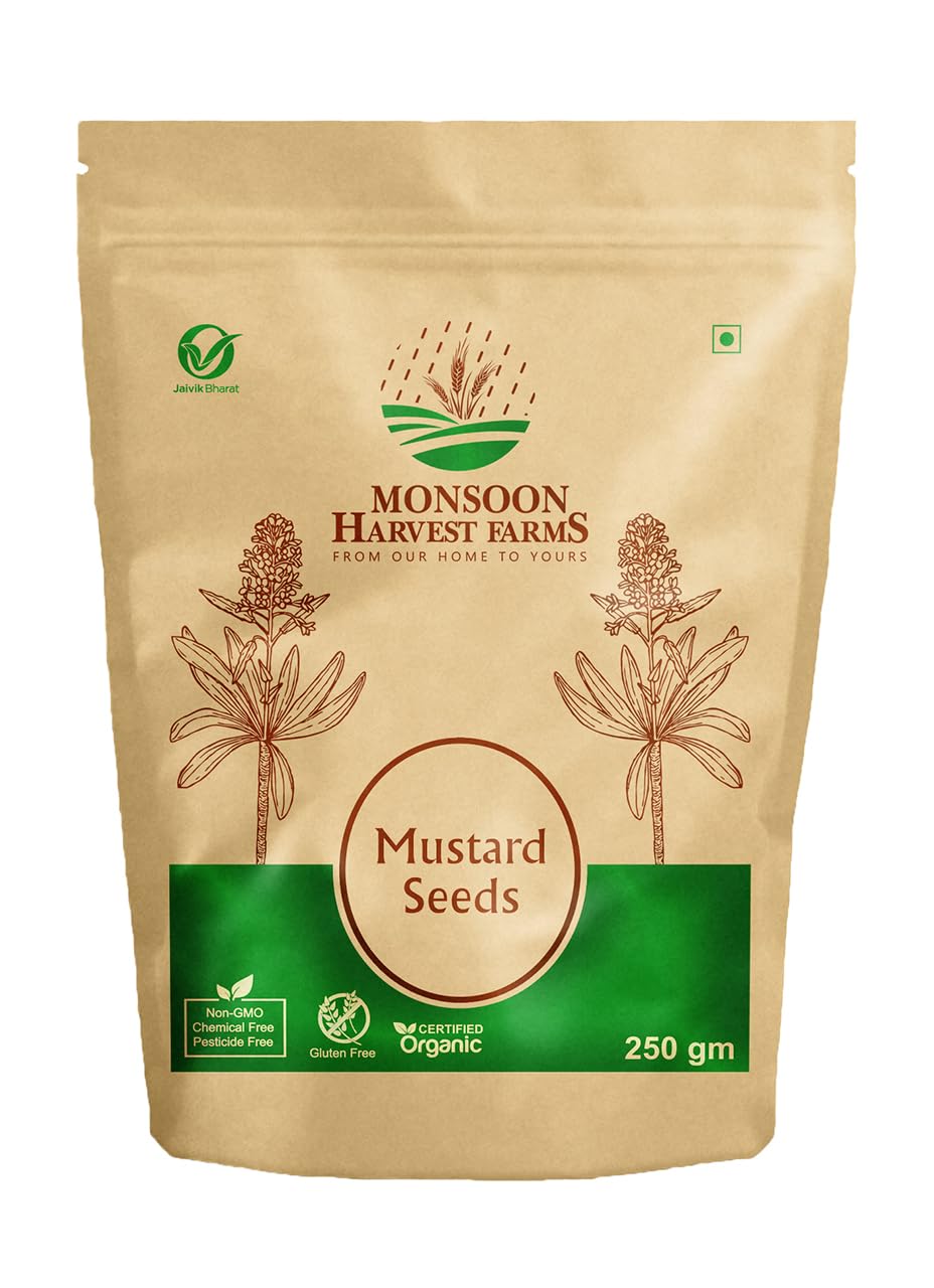MONSOON HARVEST FARMS Organic Mustard Seeds | Raw Sarson | Direct From ...