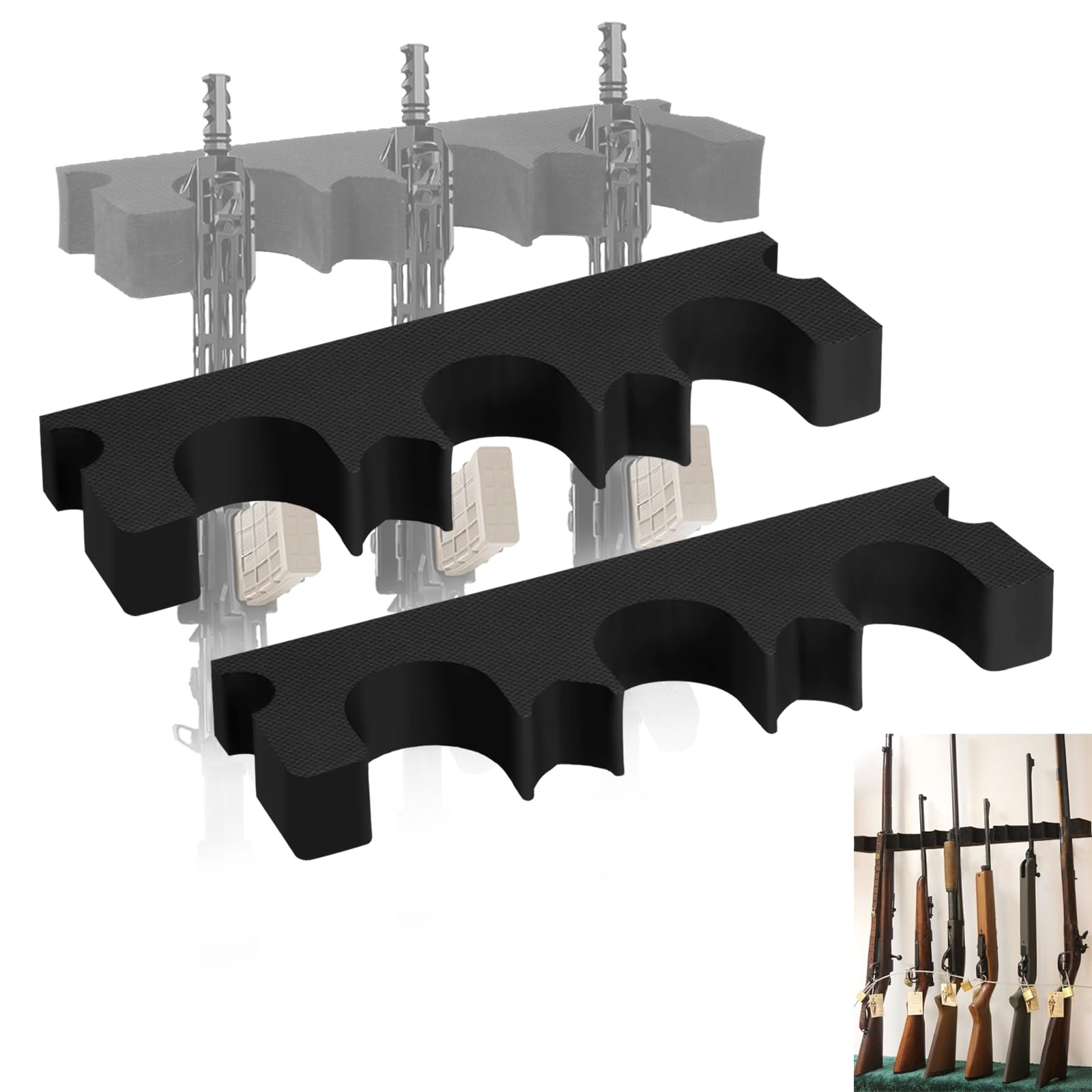 Snapklik.com : 2 Pack Gun Safe Organizer, Gun Rack For Gun Storage, Gun ...