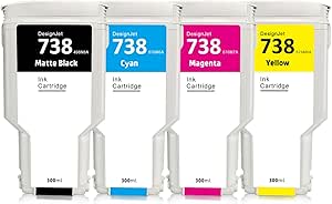Amazon.com: 738XL Ink Cartridges 498N8A 676M6A 676M7A 676M8A ...