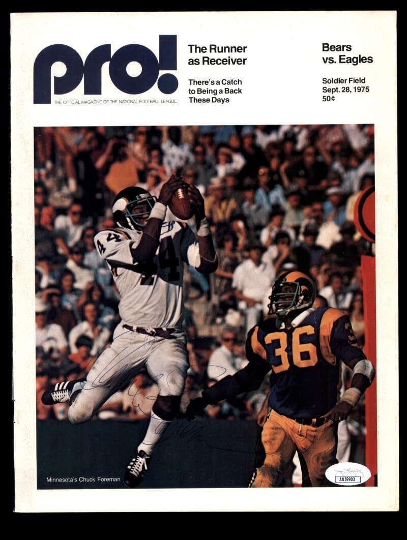 Amazon.com: Chuck Foreman JSA Autograph Vintage Signed 1975 Pro ...