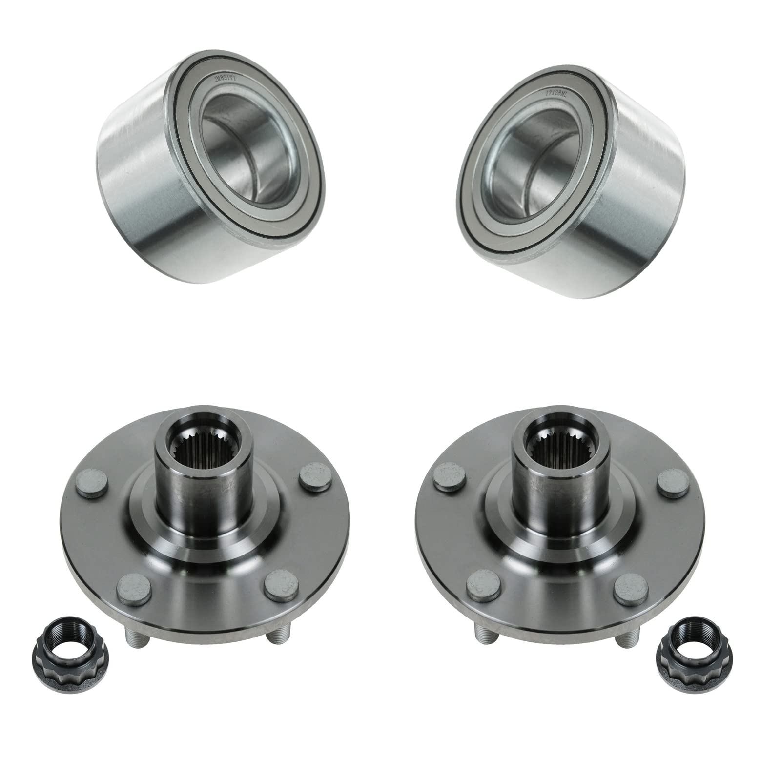 Amazon.com: TRQ Front Wheel Hub Bearing Kit Set of 4 LH Left Driver RH ...