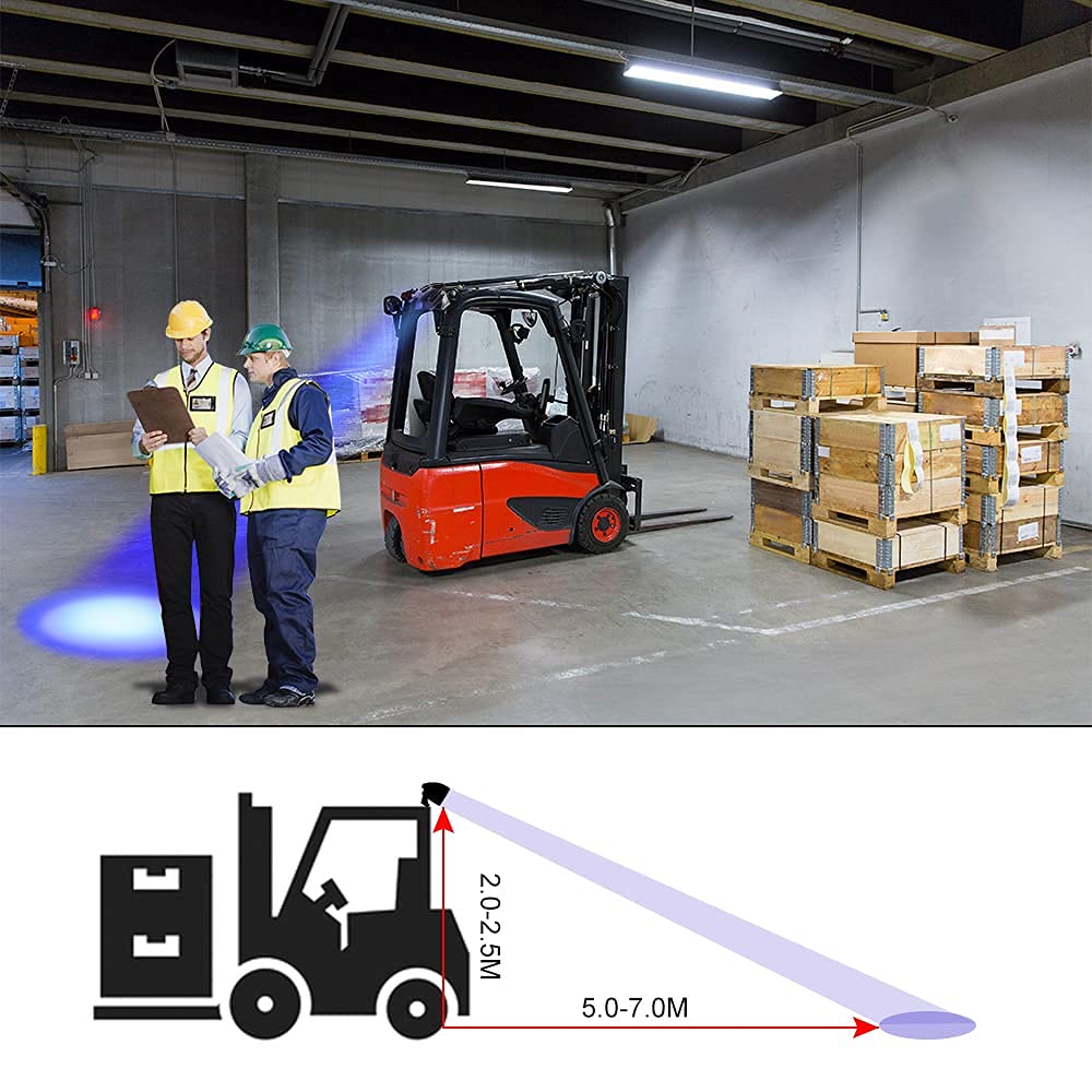 YnGia LED Forklift Light 20W Blue Safety Light, Forklift Safety Warning ...