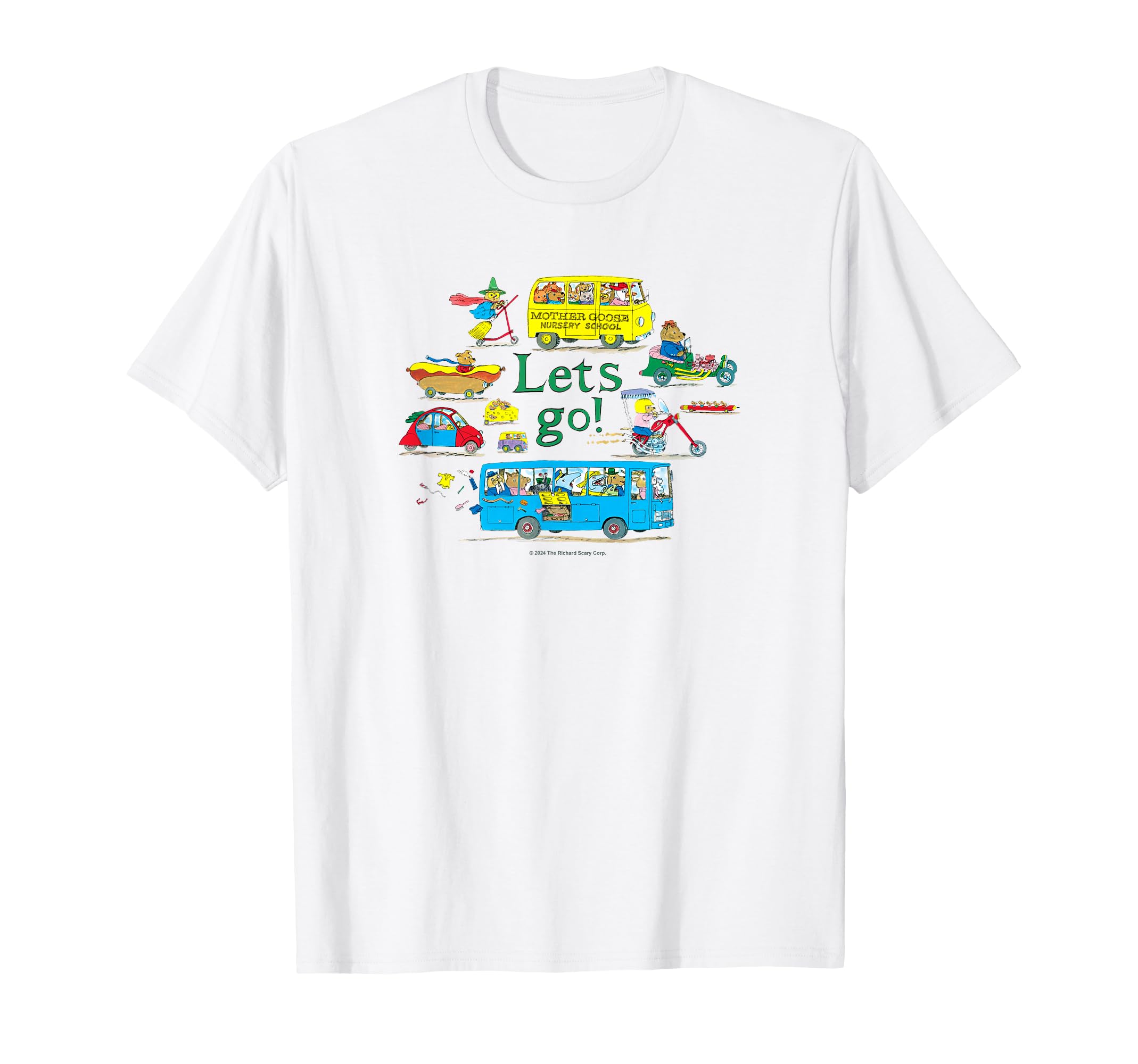 Amazon.com: Richard Scarry Let's Go T-Shirt : Clothing, Shoes & Jewelry