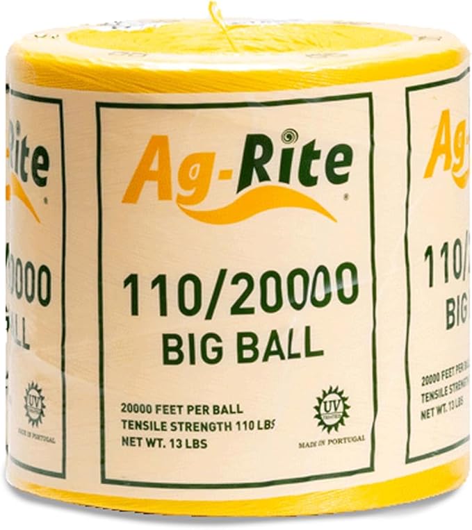 Amazon.com: Ag-Rite Baling Twine, Poly Propylene 110 Pound Knot ...