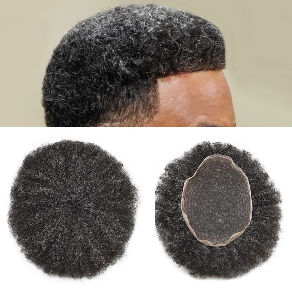 Amazon.com : Curly toupee for men patch Afro curl Hair pieces for men ...