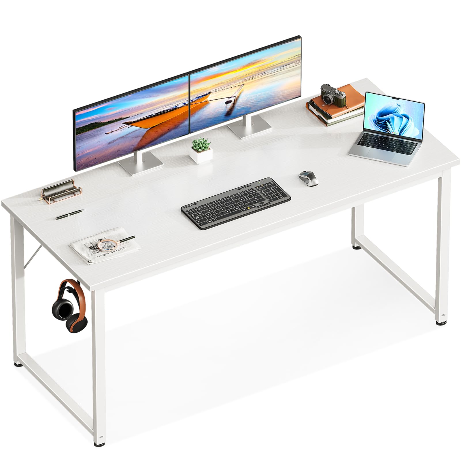 Amazon.com: Casaottima 54 Inch Computer Desk for Home Office, Study ...