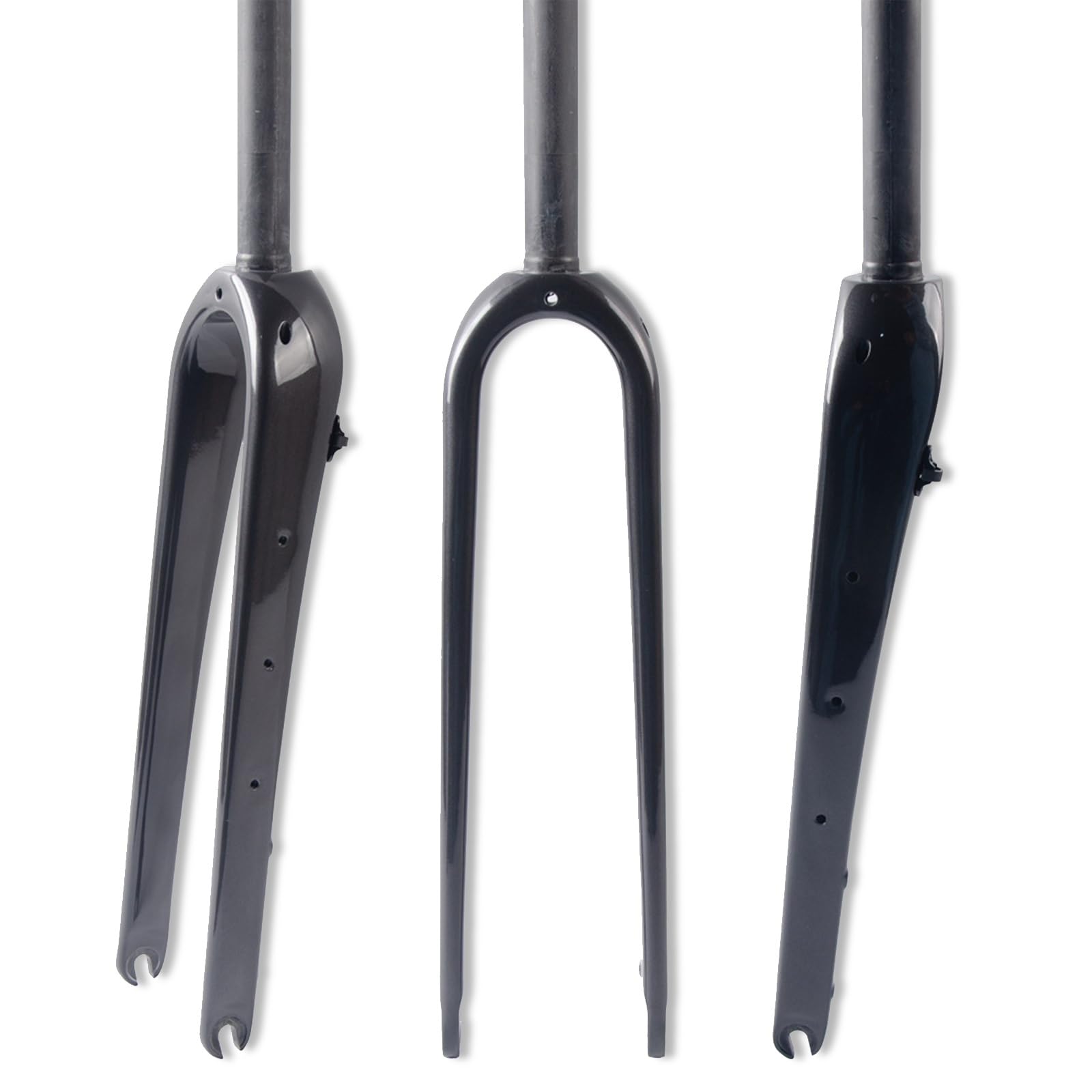 Amazon.co.jp: 700C カーボンファイバー製リジッドフォーク 1-1/8''ストレート/テーパーチューブ クイックリリース 9 X100mm ディスクブレーキ グラベル ロード ...