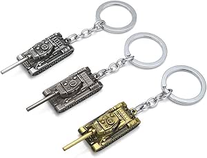 King&Pig 3pcs Men Tanks Keychains Alloy Metal Tank Model Pendent ...