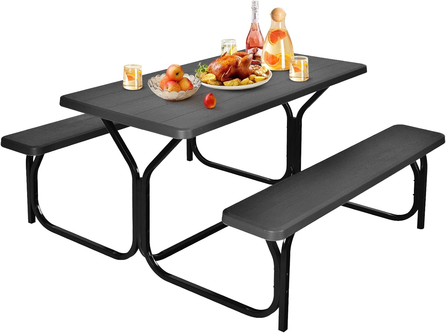 Amazon.com : Giantex Picnic Table for Outdoors with Benches Set ...