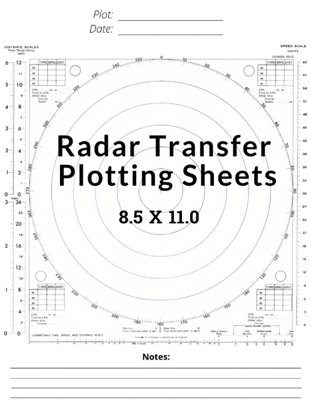 Radar Transfer Plotting Sheets: 8.5 X 11.0: Publishing, Parallax ...