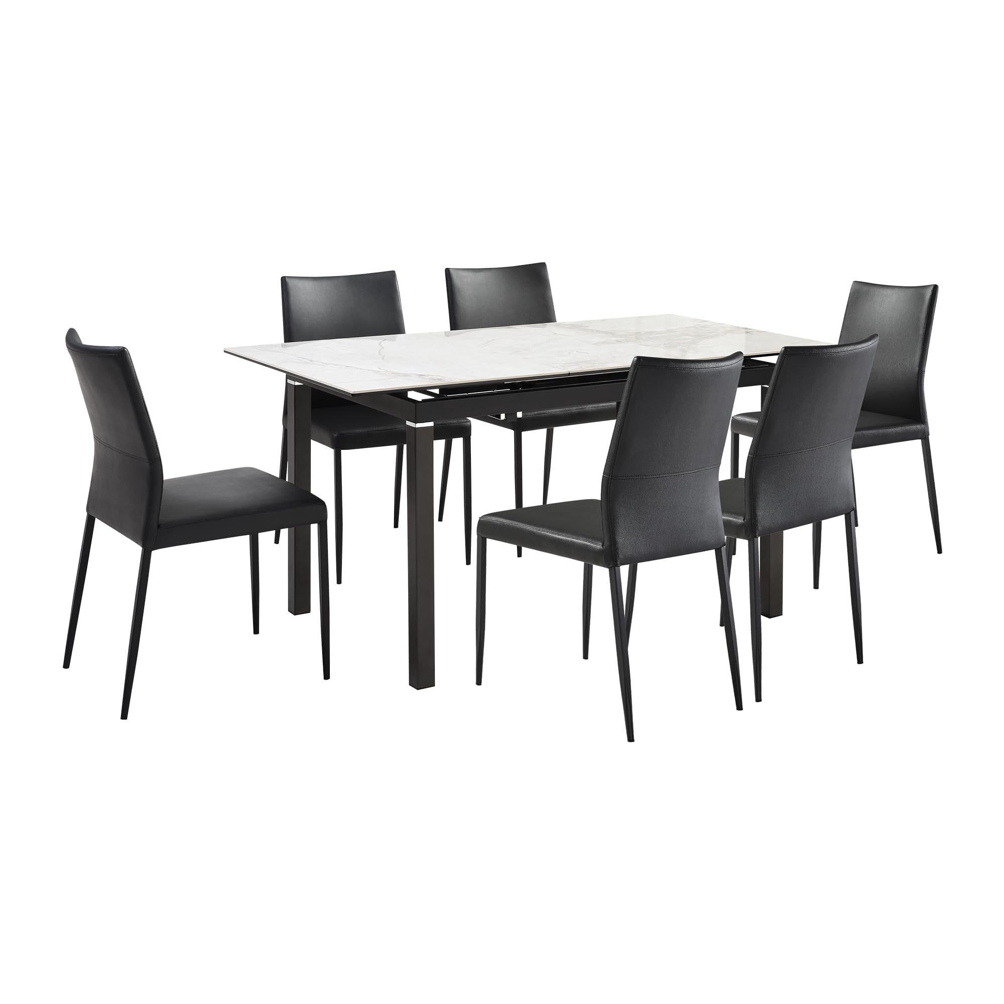 Amazon.com - Armen Living Giana Kash Modern Extendable Dining Table and ...