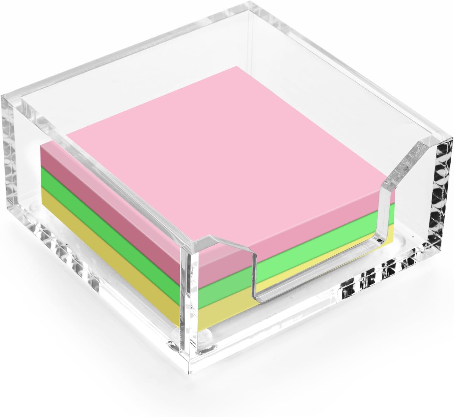 WORHE Sticky Note Holder Clear Acrylic Memo Pad Holders 3.94 x 3.94 for ...