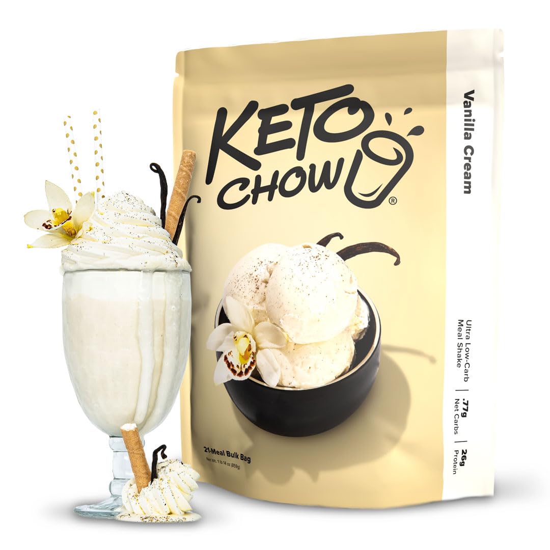 Amazon.com: Keto Chow Vanilla Cream - Keto Meal Replacement Shake ...