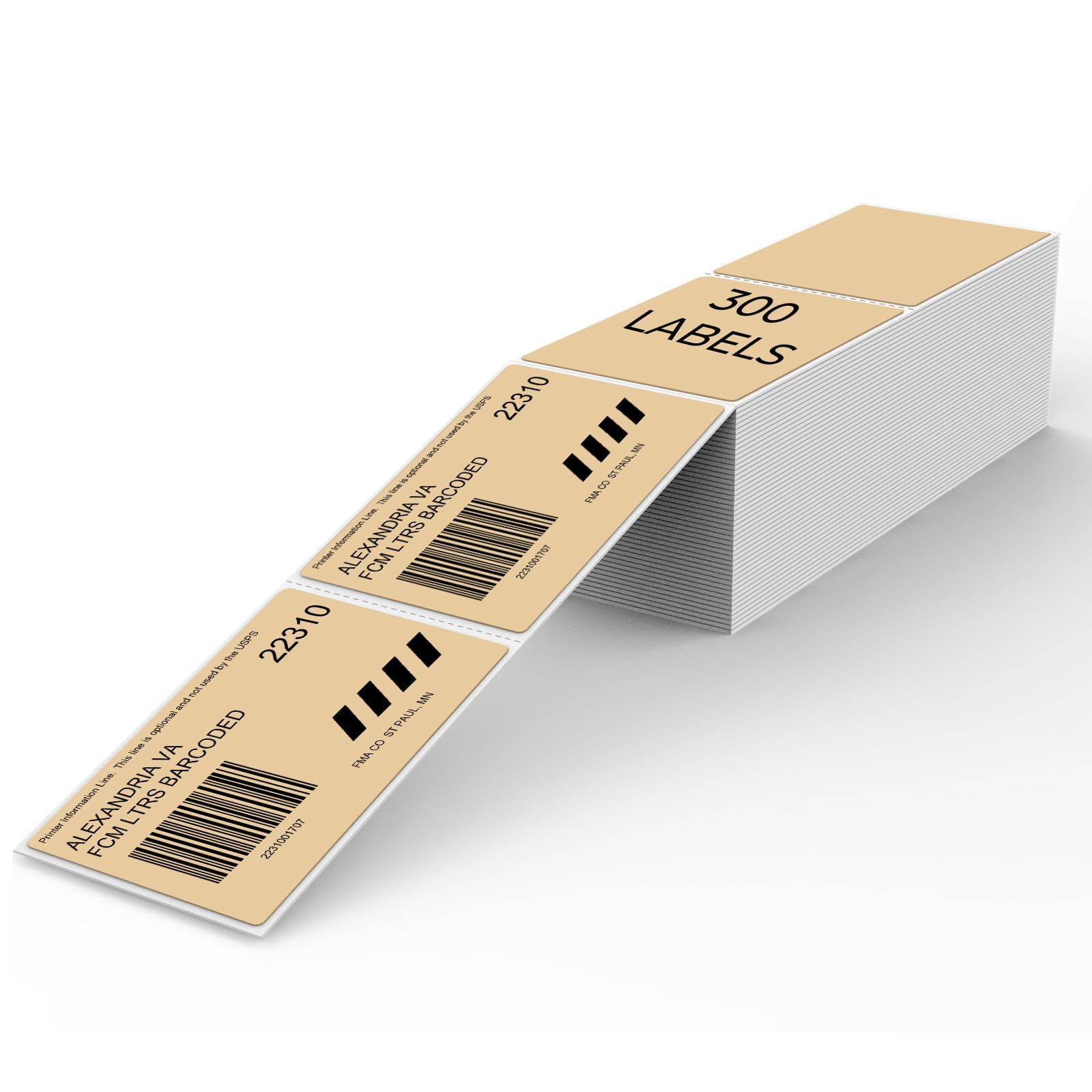 Amazon.com: YIKIADA Khaki Thermal Labels 2 x 3 Inch Vinyl Self-Adhesive ...