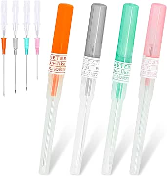 YILANJIN 4PCS Piercing Needles, Mixed Catheter Piercing Needles, 14G 16G 18G 20G 22G Gauge ...