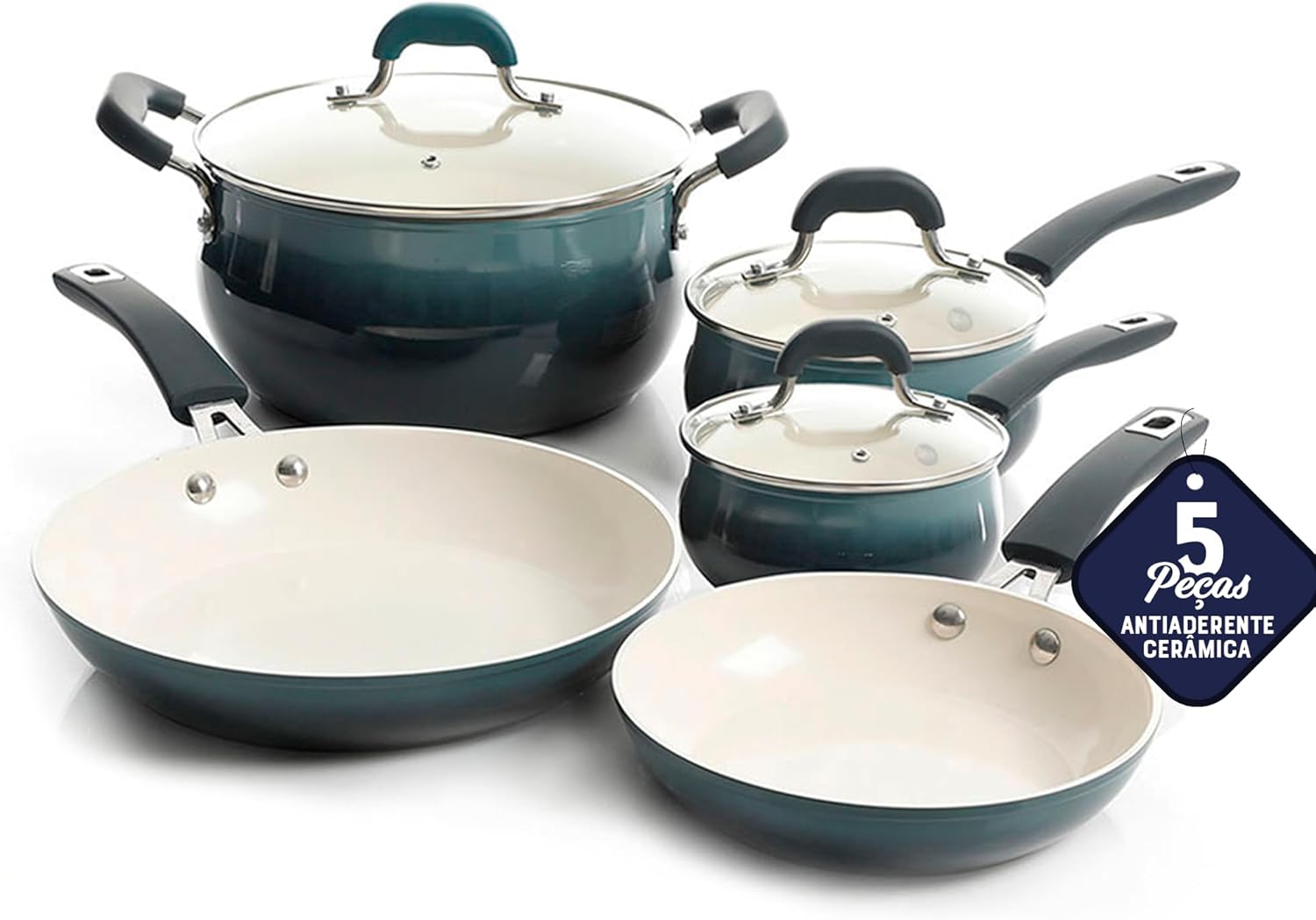 Amazon.com: Oster Corbett 8 pc Gradient Grey Forged Aluminum Cookware ...