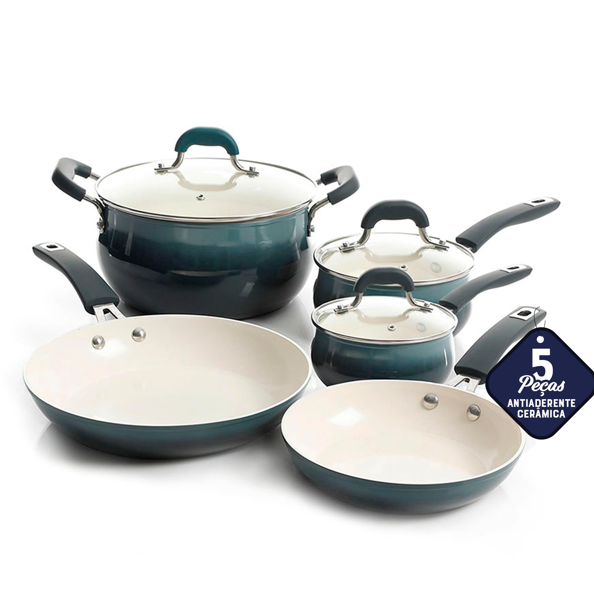 Amazon.com: Oster Corbett Forged Aluminum Cookware Set with Ceramic Non ...