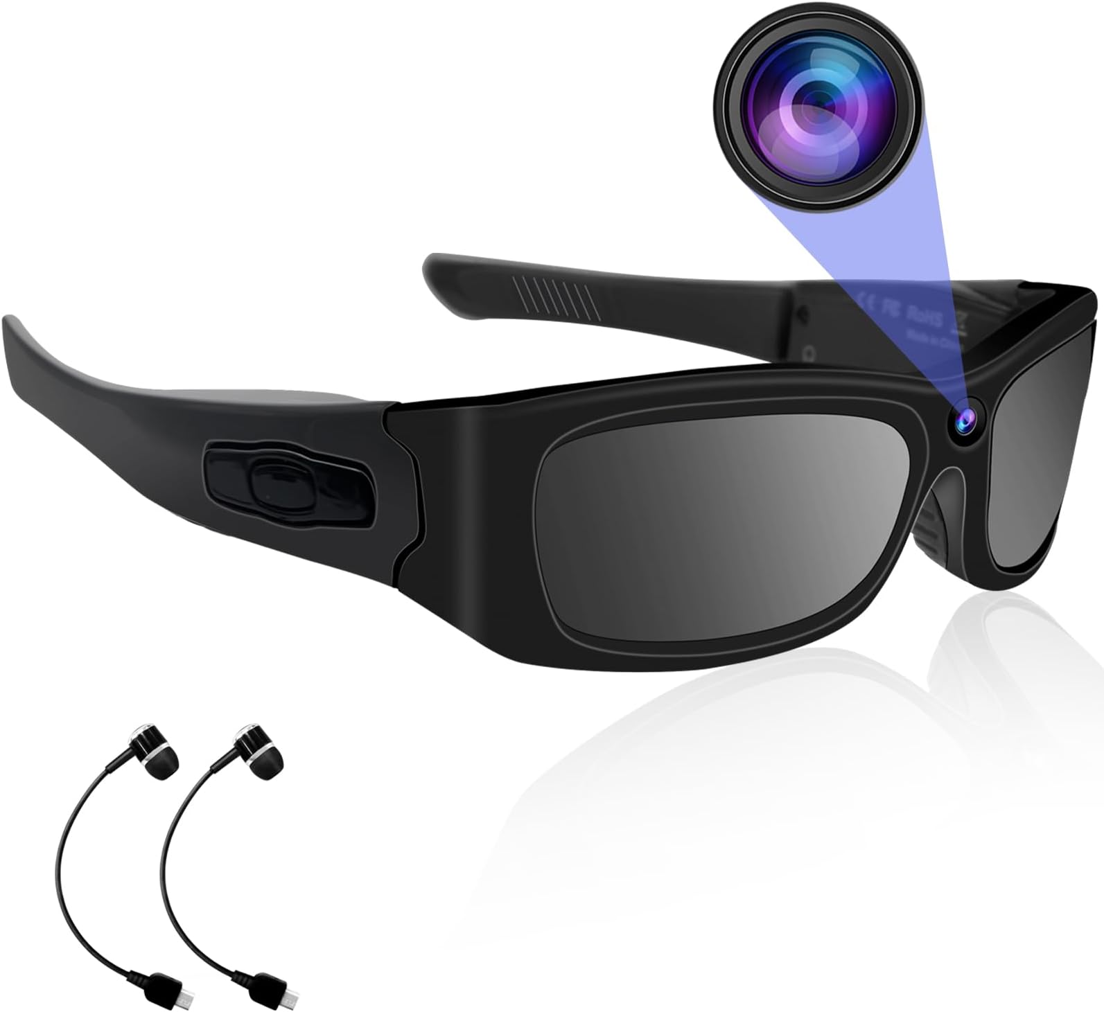Amazon.com: Sunglasses Camera HD 1080P Sport Camera Glasses Video ...