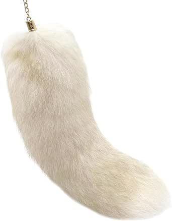 FEXATA Fluffy Fox Tail Fur Keychain - Cosplay Accessory Furry Wolf Tail ...