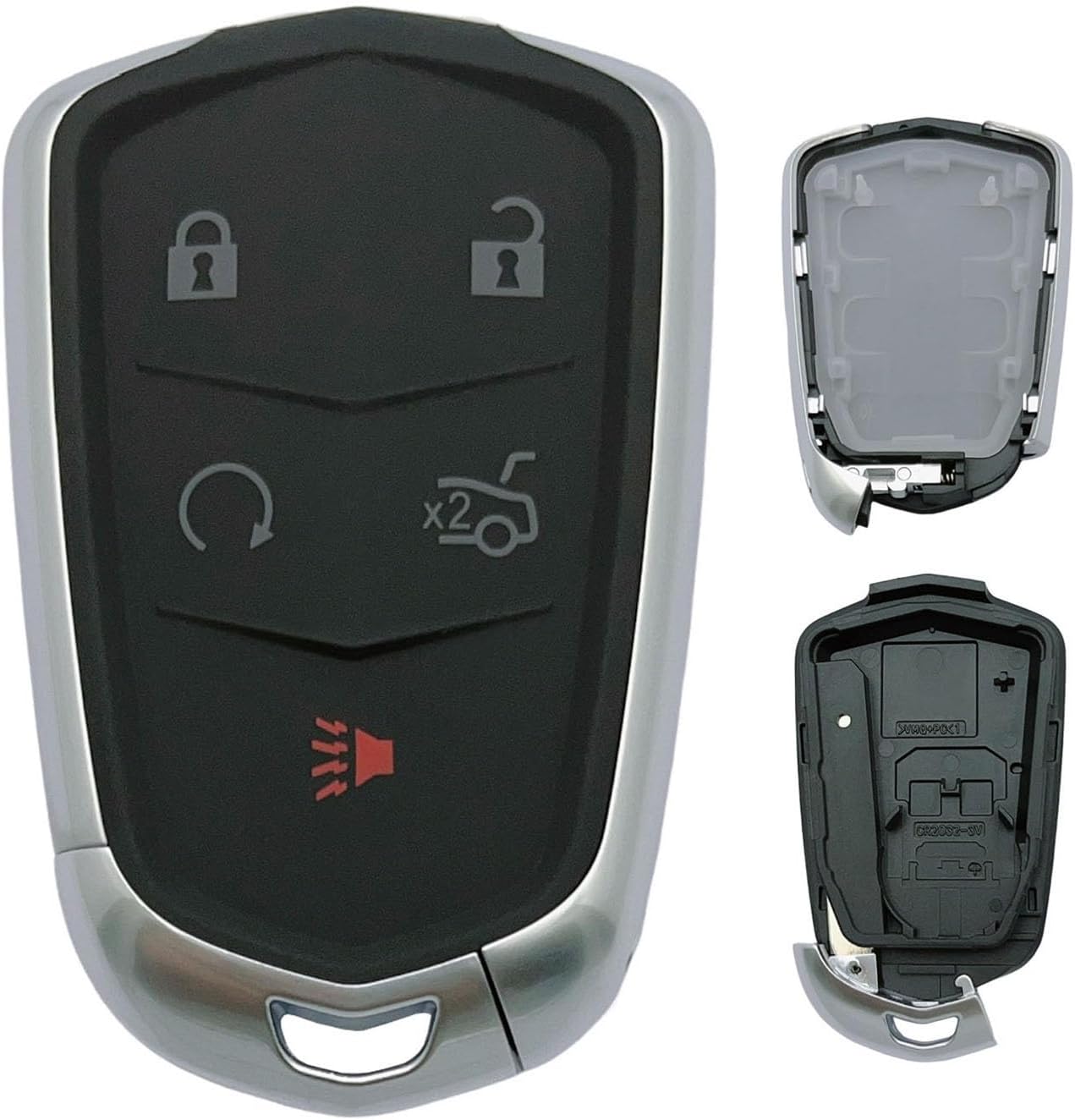 Amazon.com: HCIUTRWA Replacement Key Fob Shell Case Fits for Cadillac ...